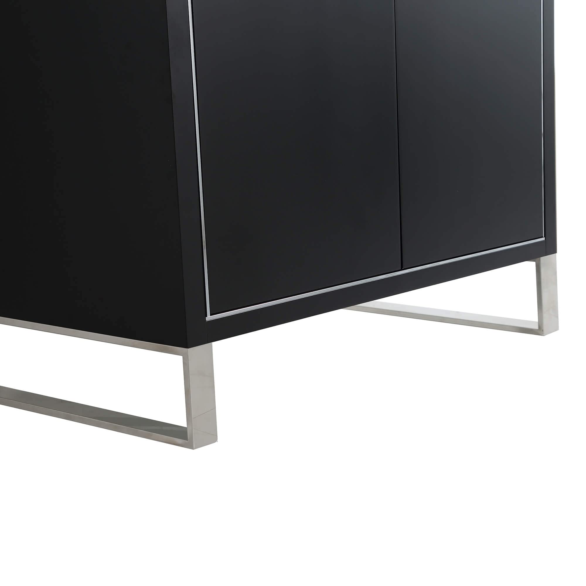 Fine Fixtures Opulence Collection 30 in. W x 18 in. D x 33 in. H Bathroom Vanity in Black Matte with White Carrara Sintered Stone Sink - Chrome Hardware