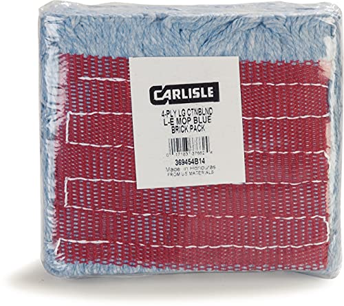 Carlisle FoodService Products 369454B14 Looped-End Mop Head With Red Band, Large, Blue