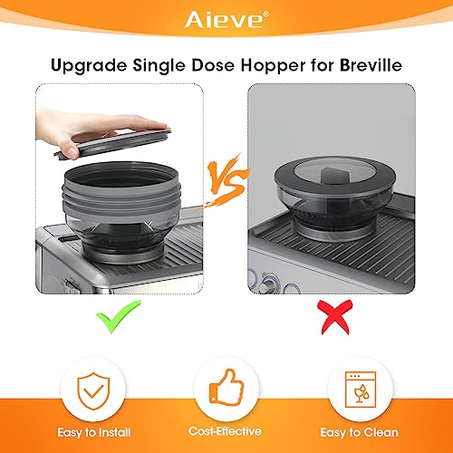 Aieve Single Dose Hopper Bellow & Upper Burr Rubber Seal Compatible with Breville Barista Espresso Machine
