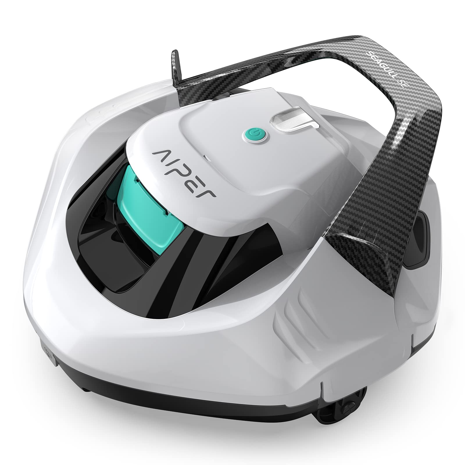 AIPER Seagull SE Cordless Robotic Pool Cleaner, Pool Vacuum Lasts 90 Mins, LED Indicator, Self-Parking, Ideal for Flat Pools up to 30 Feet in Length- White