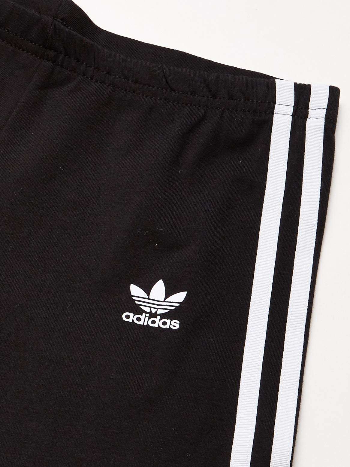 adidas Originals unisex-youth Cycling Shorts Black/White Large