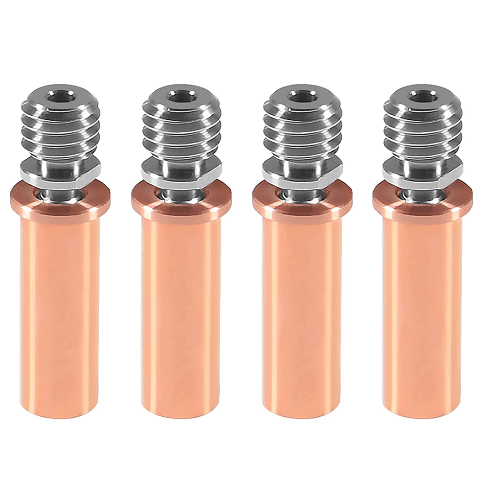 AITIAO 4Pcs Bimetal Heatbreak Upgrade Copper+ Titanium Alloy Throat Tube Compatible with Sprite Extruder Creality Ender 3 S1 Ender3 S1 Pro CR10 Smart Pro Sermoon V1 3D Printer