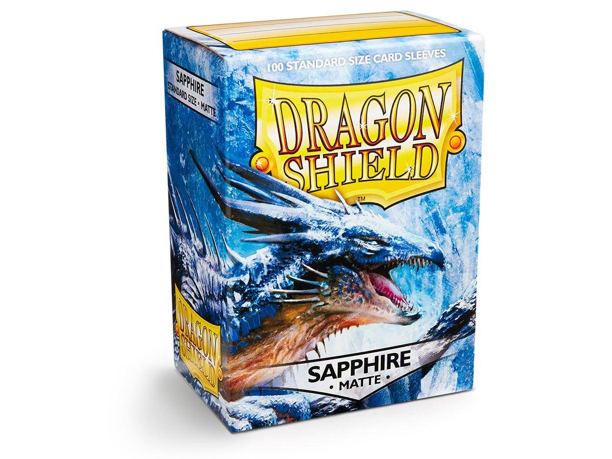 Dragon Shield 100 Count Standard Size Matte Deck Protector Sleeves (Matte Sapphire)