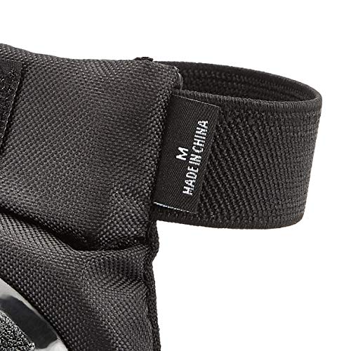 AmazonCommercial Knee Pads, Elbow Pads and Wrist Guards, 3 in 1 Protective Gear, M, Black