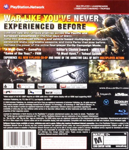 Call of Duty: World at War Greatest Hits - Playstation 3