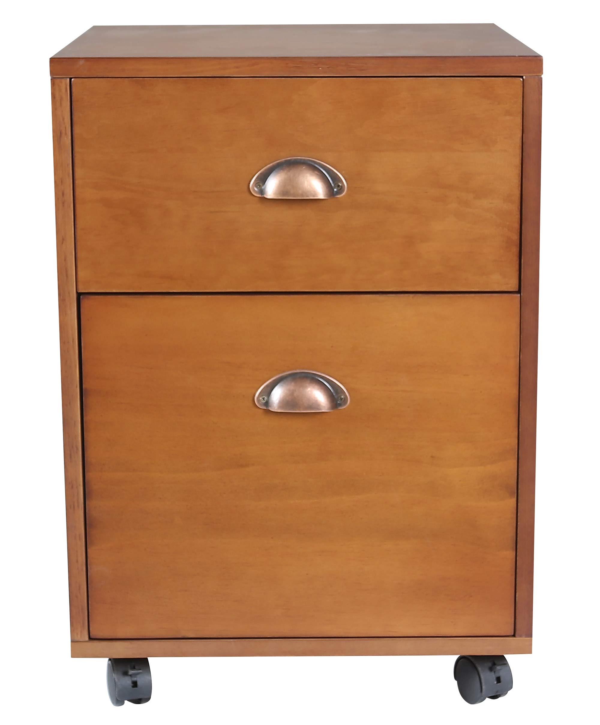 Amazon Brand β Stone & Beam 2-Drawer Rolling File Cabinet, 15.8"W, Maple Finish