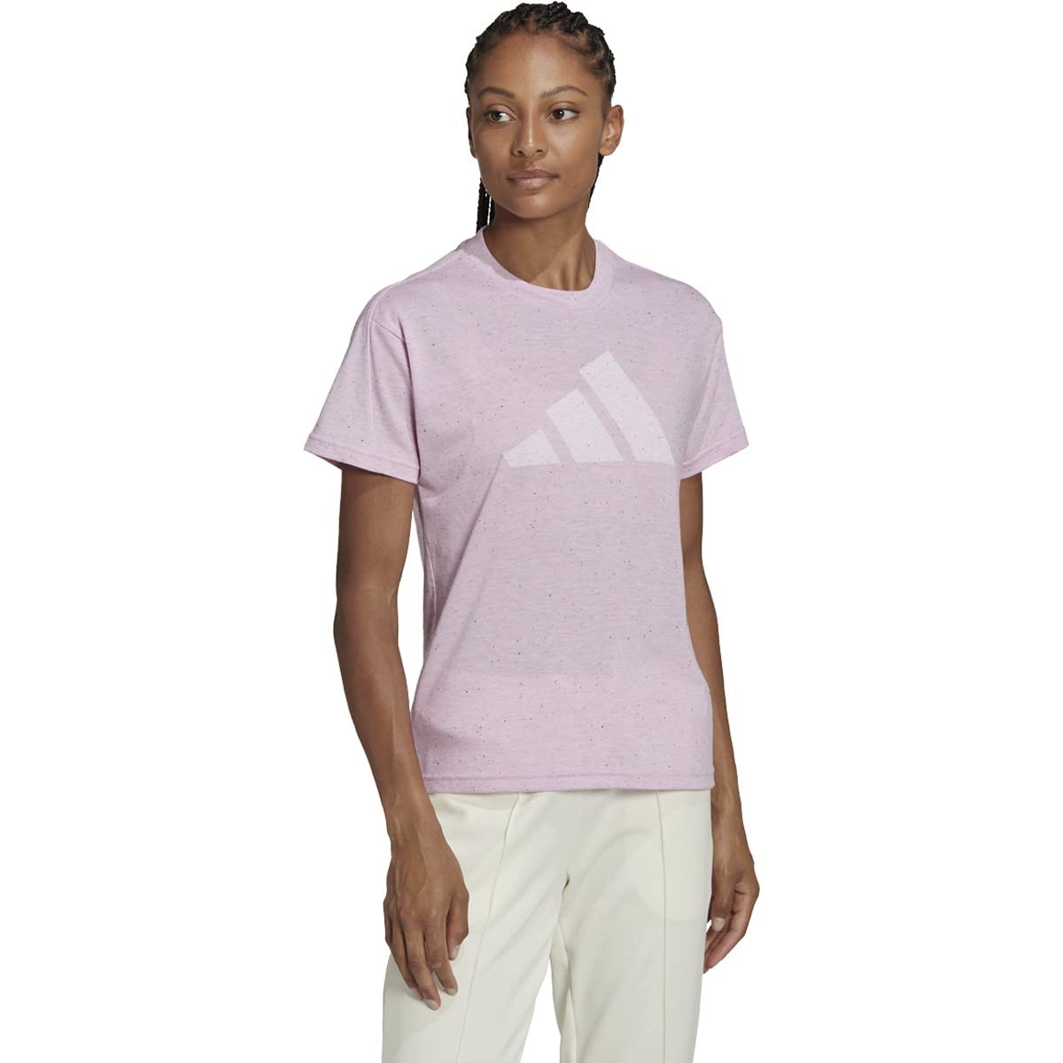 adidas Women's Sportswear Future ICON Winners 3.0 TEE, Bliss Lilac Melange, X-Large
