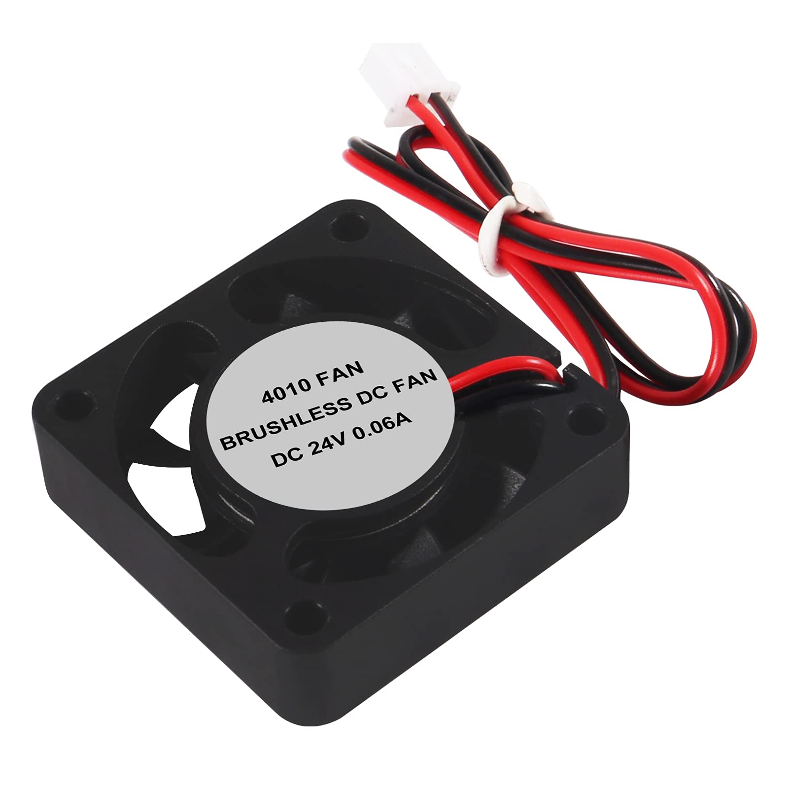AITRIP 2pcs 3D Printer 40mm Fan 24V DC, 4010 Cooling Fan Sleeve Bearing Brushless 2 pin 40x40x10mm for 3D Printer, DVR and Other Small Appliances Series Repair