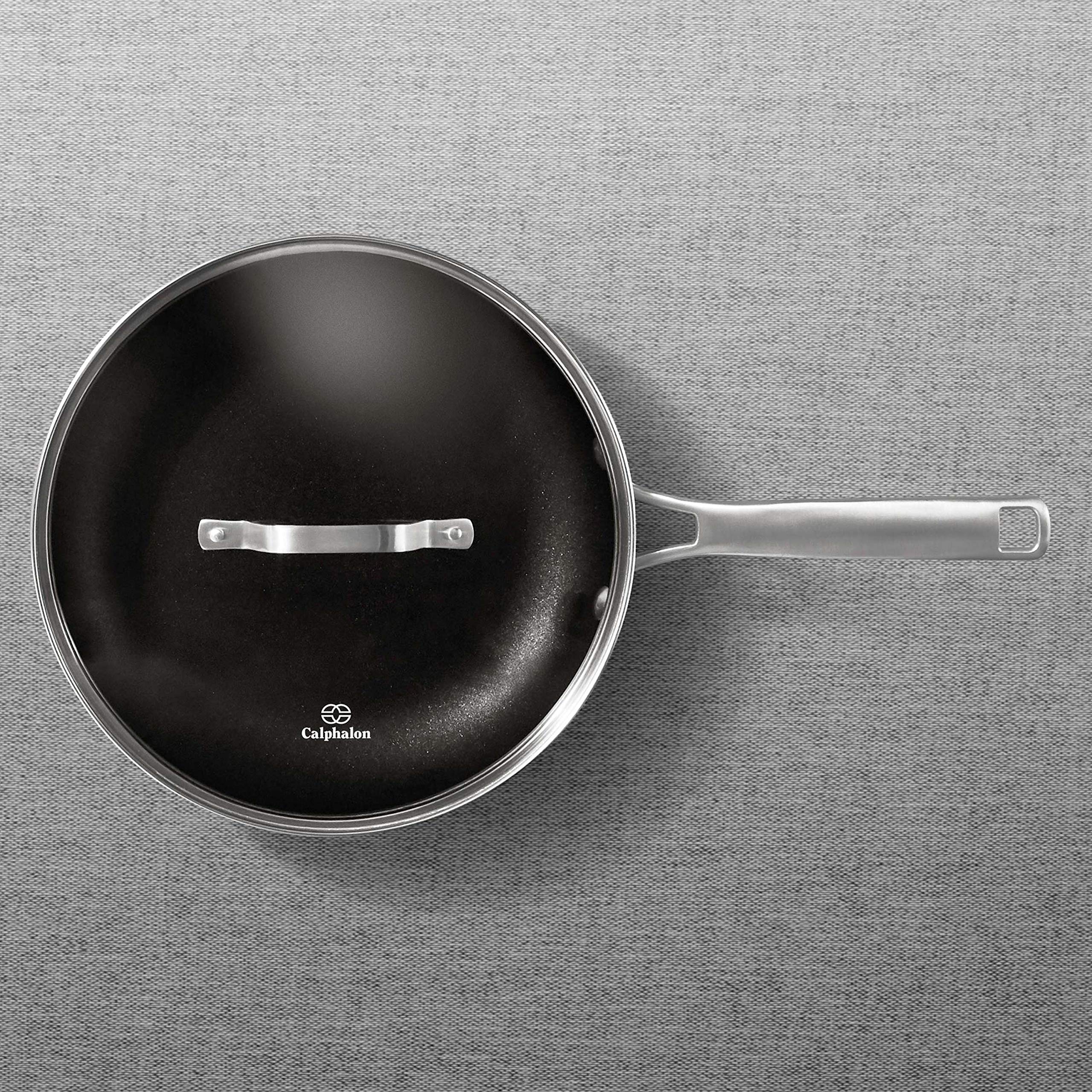 Calphalon Classic 10-Inch Omelette Fry Pan with Cover, Black