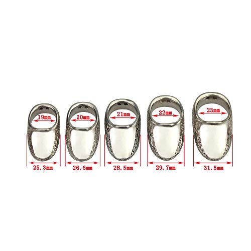AMEYXGS Archery Thumb Ring Handmade Tibetan Silver Finger Protector Thumb Protector Ring for Outdoor Archery Hunting (19#)