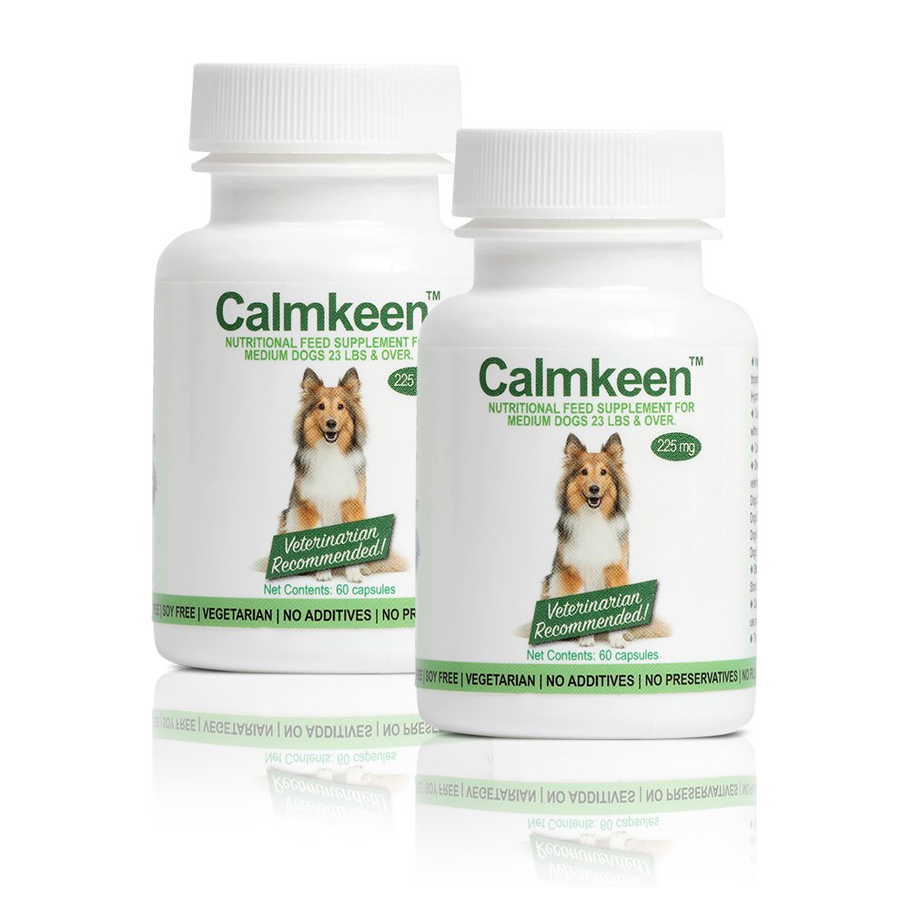 Calmkeen 225 mg 120 Count Nutritional Supplement for Medium Dogs 23 Pounds and Up (Formerly Calmkene)