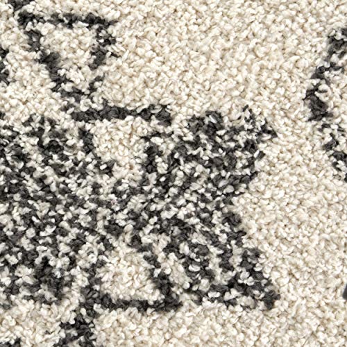 Amazon Brand – Rivet Contemporary Polypropylene Area Rug, 2' 8" x 8', Ivory
