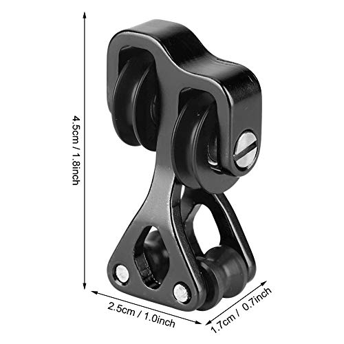 Archery Cable Slide, Aluminum Alloy Bow Cable Slide for Bow Pulley Separator(Black)