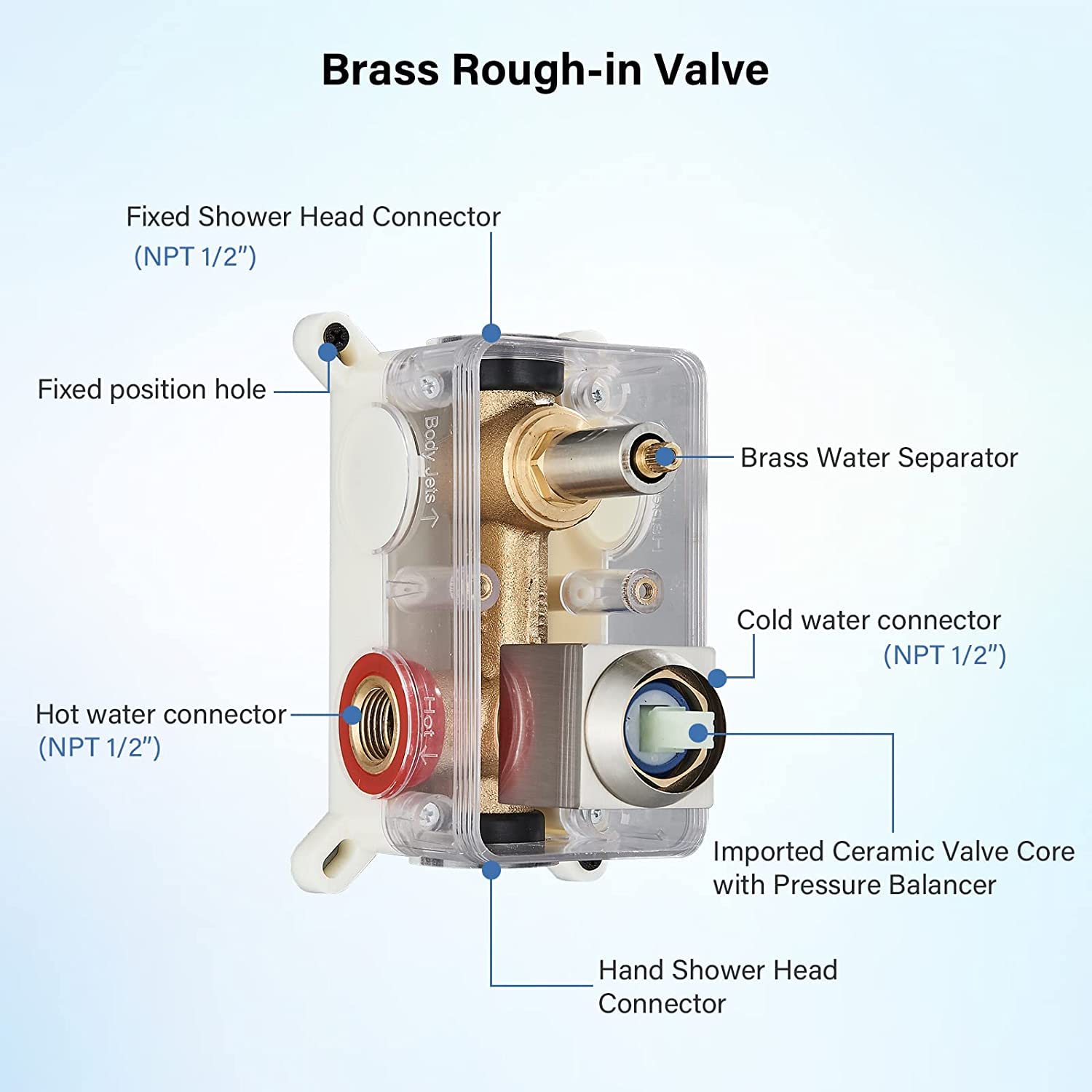 Ackwave Shower Faucet Set Brushed Nickel Shower System with 12 Inches Rain Shower Head and Handheld Sprayer Wall Mounted Shower Fixture Set with Brass Shower Valve