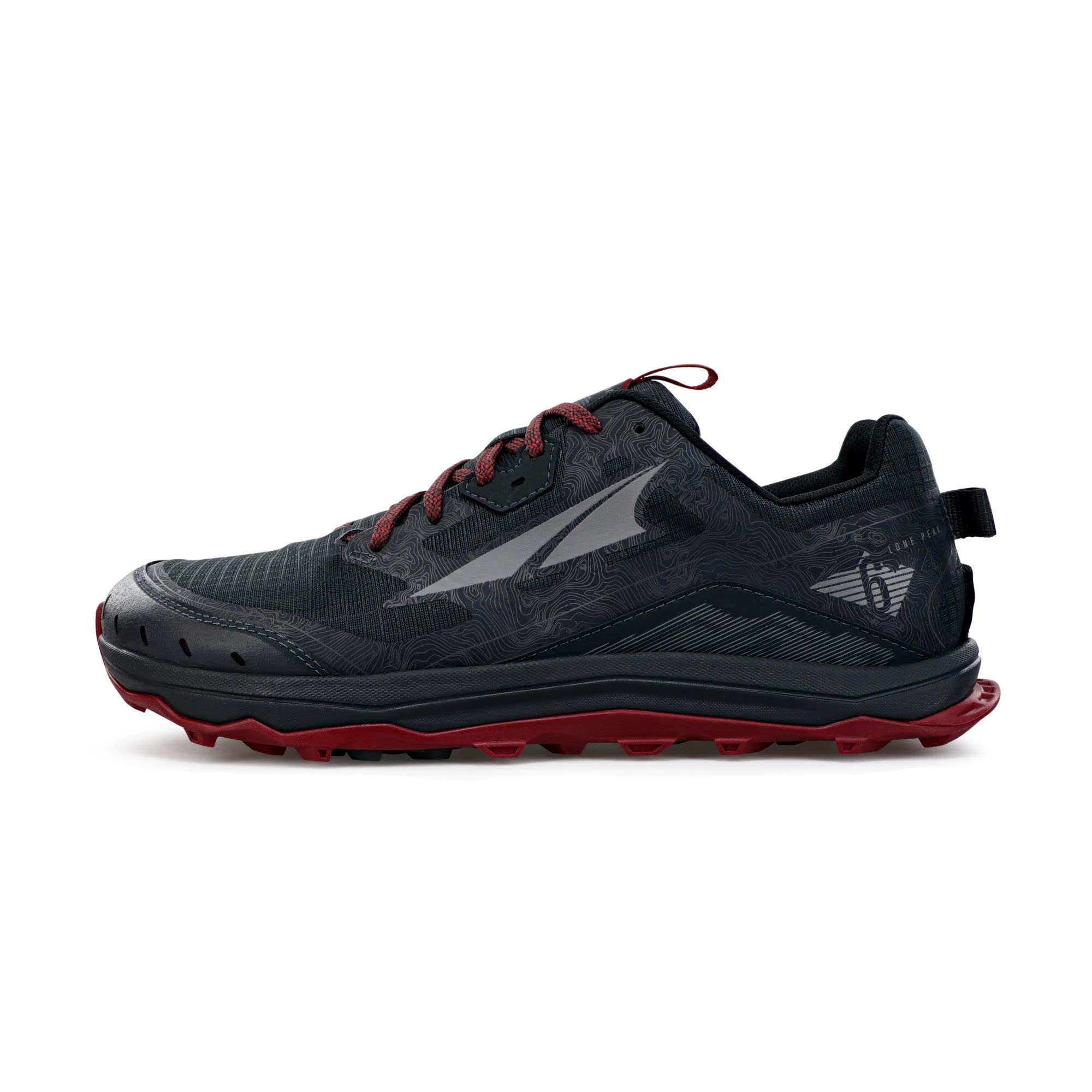 ALTRA Men's Lone Peak 6 Running Shoe, Black/Gray, 11 Medium