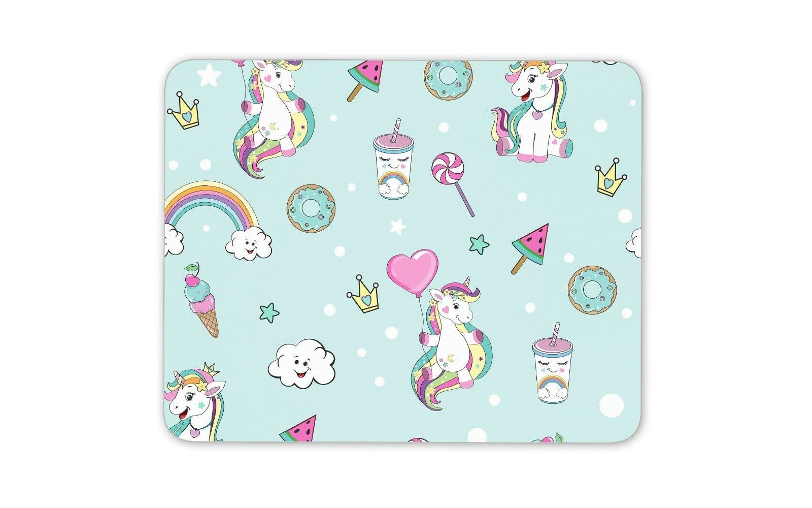 APSRA Cute Unicorn Mouse Mat Pad - Donut Horse Uni Student Kids Computer Gift #15211