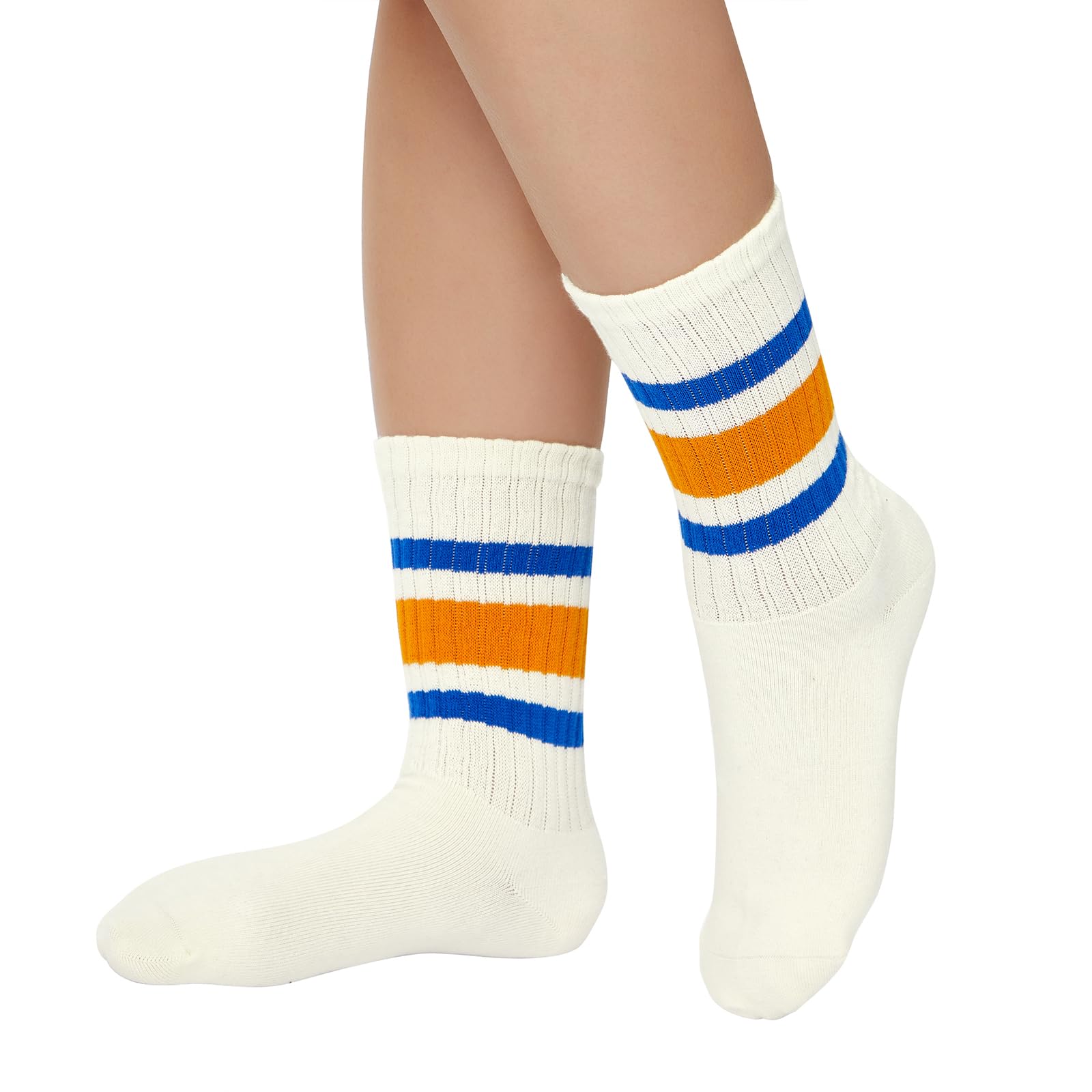 American Trends Athletic Sports High Crew Socks for Men Women Marijuana Weed Leaf Cotton Sock White Black 4 Pack One Size