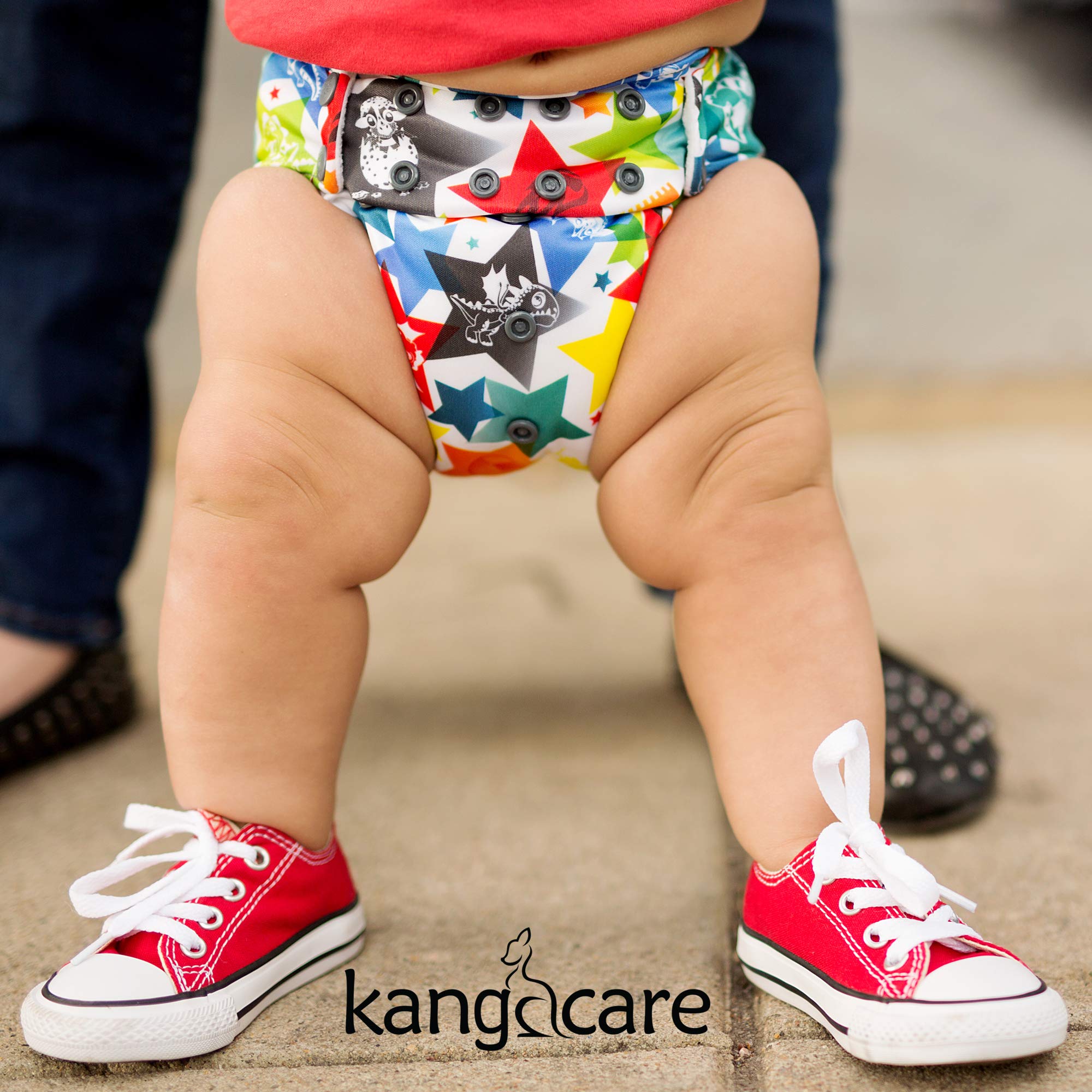 Kanga Care Rumparooz Double Leg Gusset Reusable Cloth Diaper Cover Newborn Snap | Dragons Fly - Castle 4-15 lbs