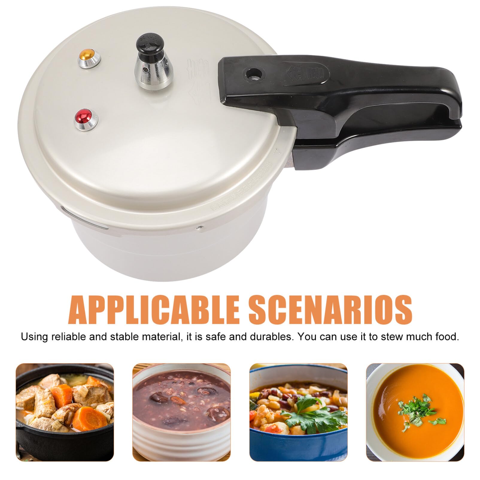 Cabilock 10 Quart Aluminum Pressure Cooker-Release Valve Aluminum Canning Pot Cooker Pot Stove Top Stove Safety
