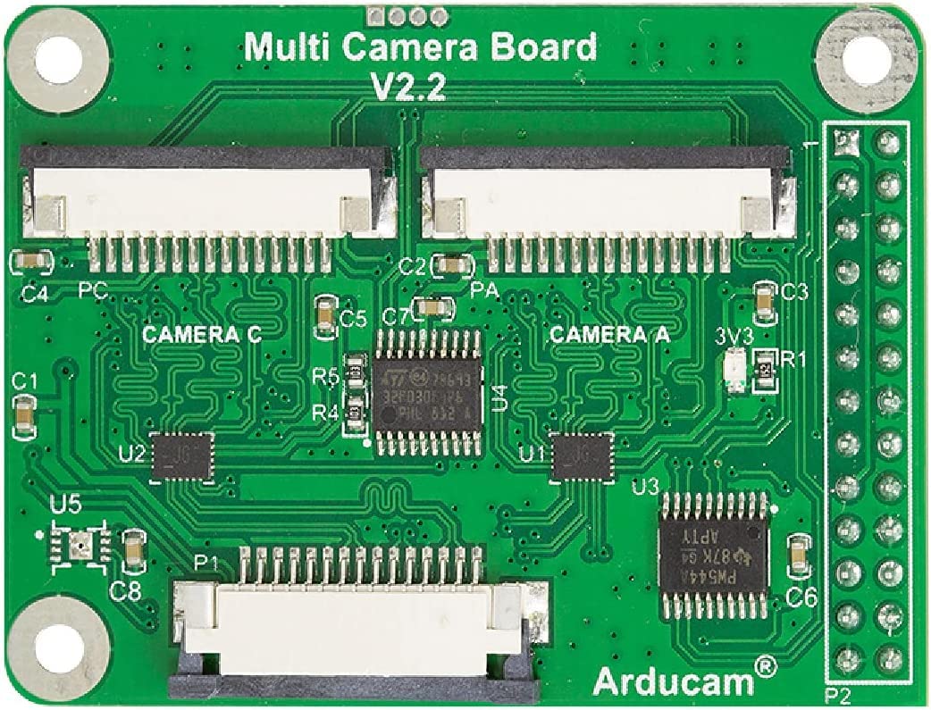 Arducam Multi Camera Adapter Module V2.2 for Raspberry Pi 4 B/3B+/3/2,