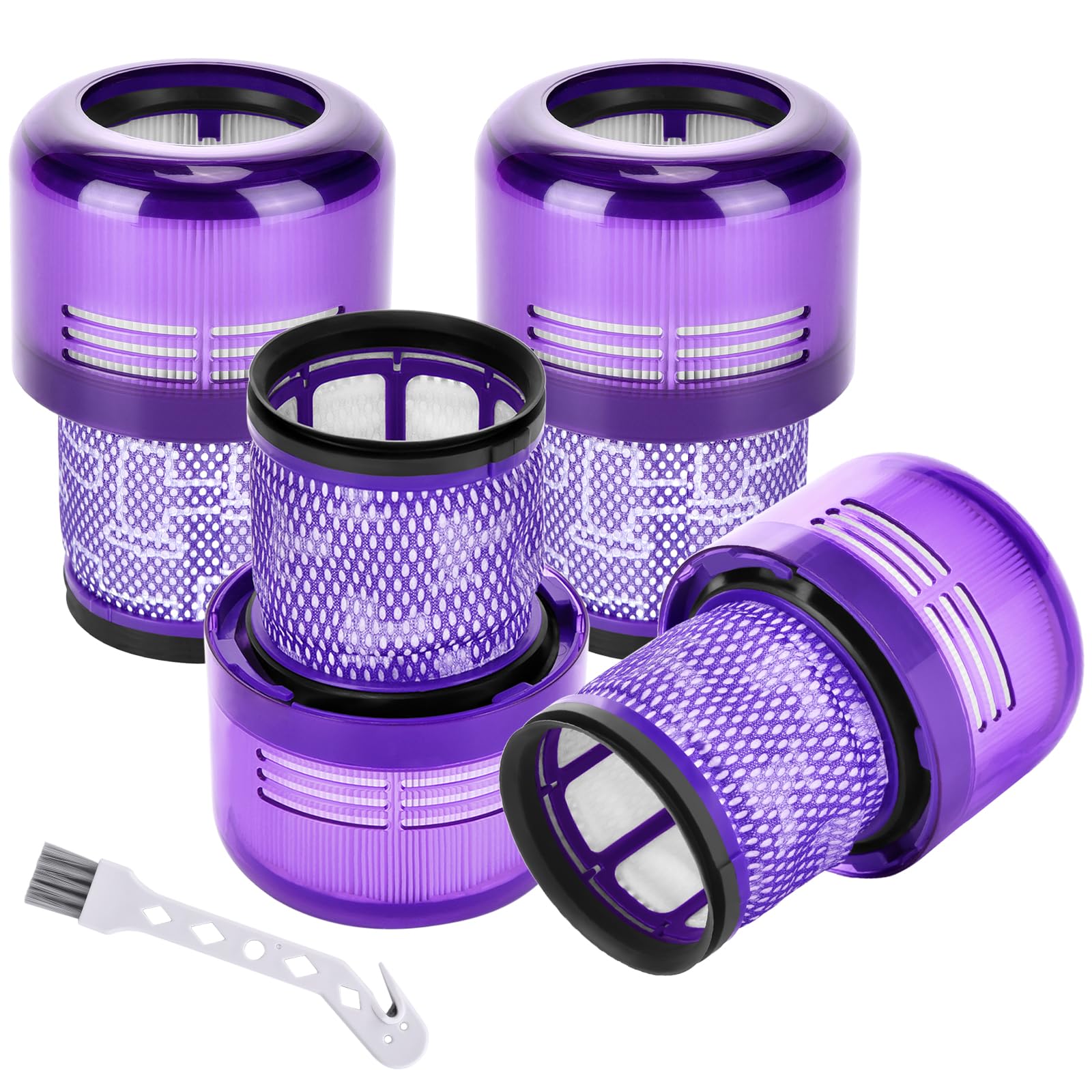 Artraise V15 Detect Filter Replacement for Dyson V11 Torque Drive Plus V11 Animal V11 Complete V11 Extra Cordless Vacuum Cleaner, Compare to Part 970013-02 (4 Pack)