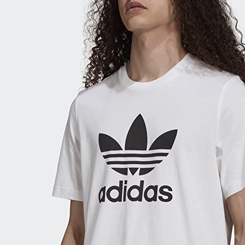 adidas Originals Men's Adicolor Classics Trefoil T-Shirt, White/Black, X-Large