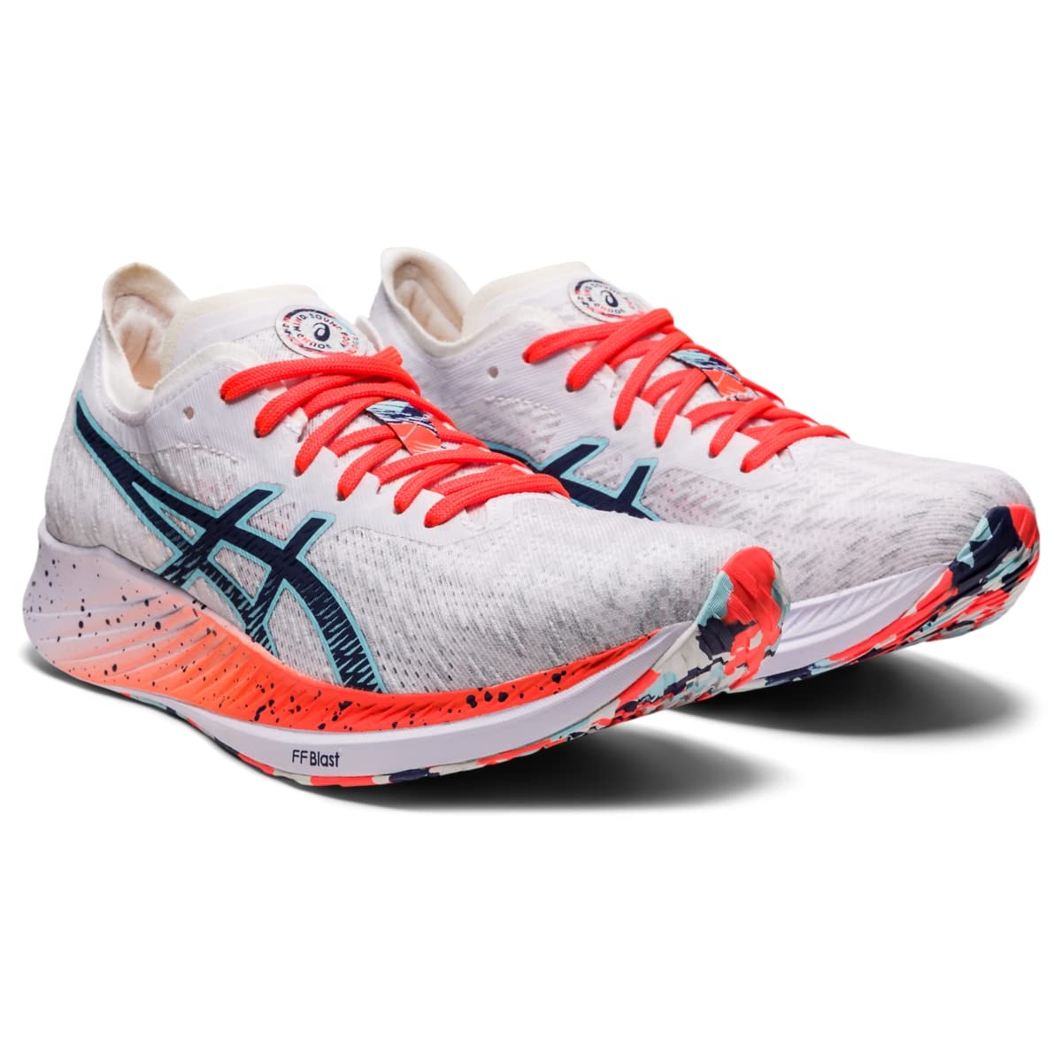 ASICS Women's Magic Speed™ Running Shoes, 10, White/Thunder Blue