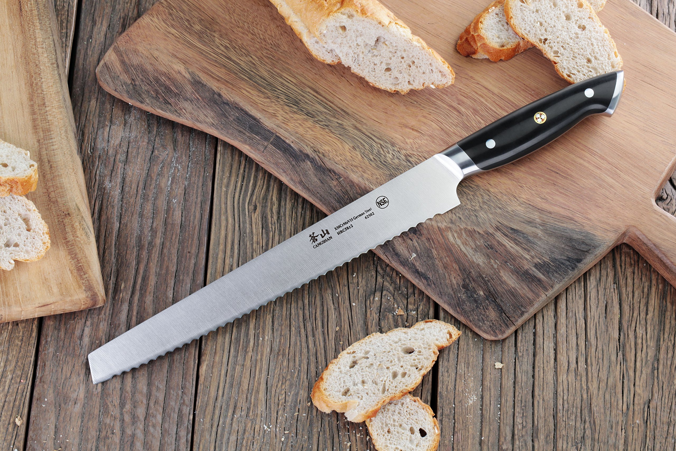 Cangshan Z Series 62502 German Steel Forged Bread Knife, 10.25-Inch