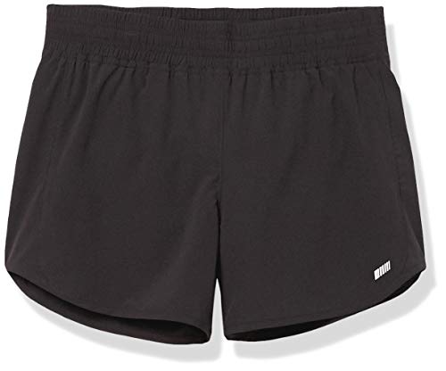 Amazon Essentials Women's 4" Stretch Woven Running Short, Black, Large