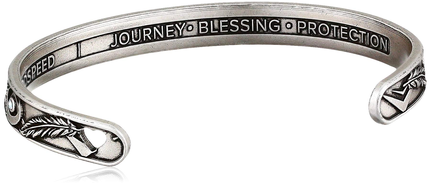 Alex and Ani Godspeed Cuff Rafaelian Silver Bangle Bracelet