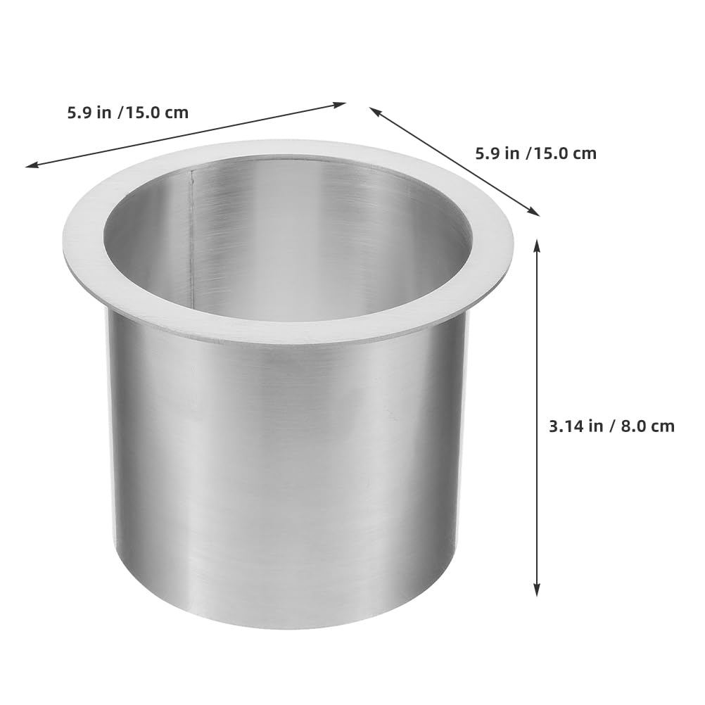 Cabilock Stainless Steel Trash Grommets Round Countertop Waste Trash Chute Grommet for Countertop Inserted Trash Chutes