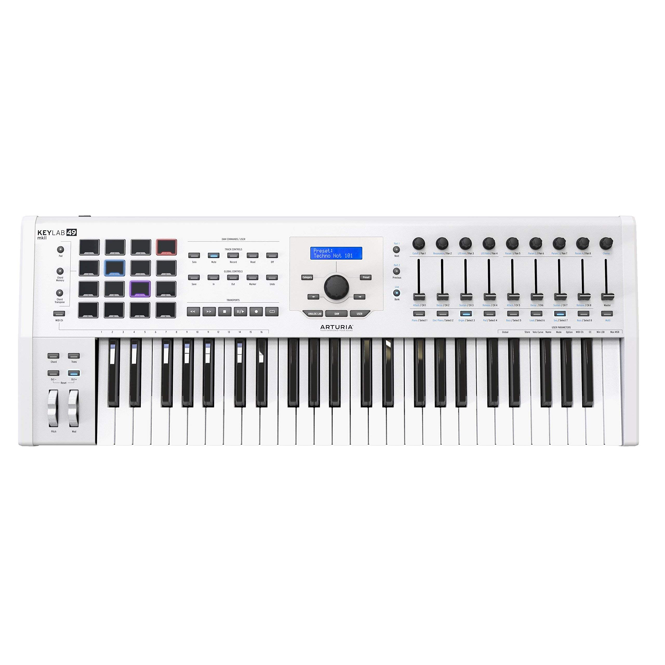 Arturia KeyLab 49 MkII - 49 Key Semi Weighted USB MIDI Keyboard Controller (Renewed)