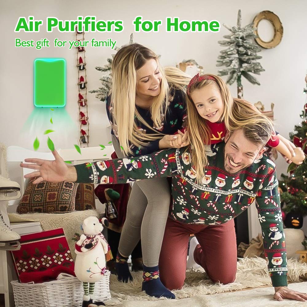 Air Purifier,Air Purifier for Home and Smoke and Office Pets Odor, Direct Plug-in Portable Ionic Air Purifier Travel-Size Smoke Purifier