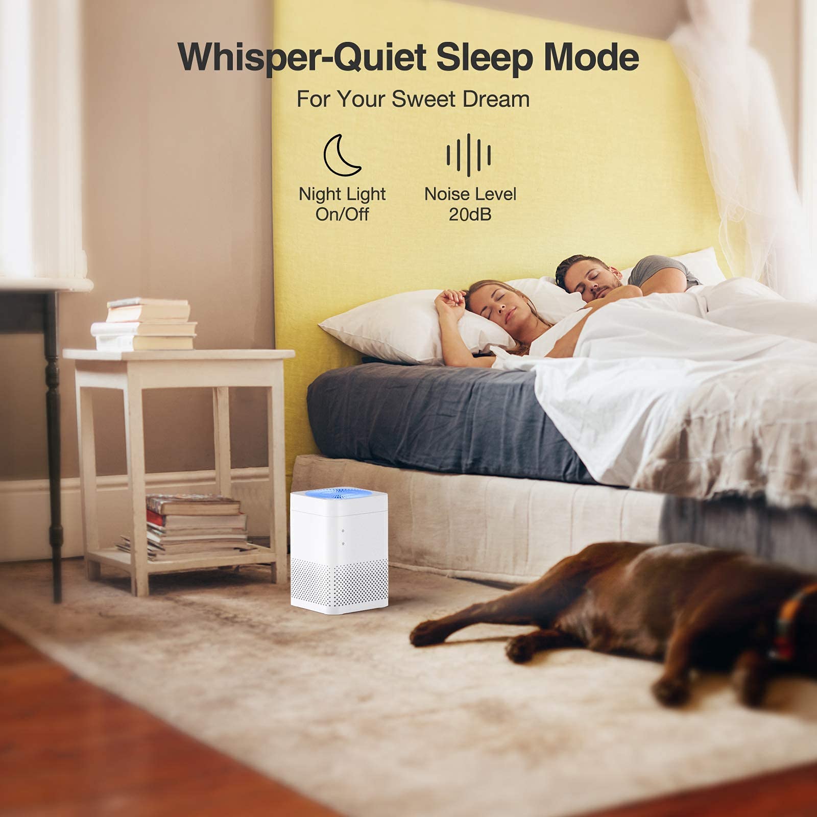 Air Purifiers for Home 3-in-1 True HEPA Large Room Air Filter, Air Choice smoke filter, Reduce Pets Dander, Household Odor, Smoke, Dust, Sleep Mode, Auto Mode, Quiet Operation, White