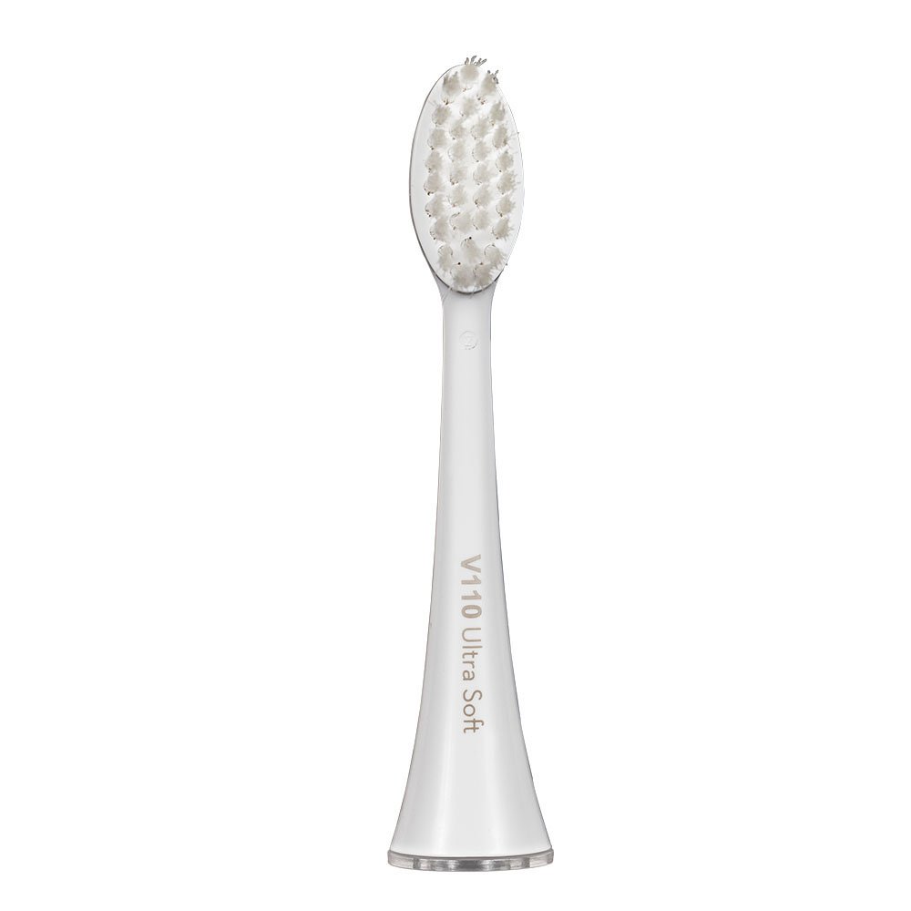 PRO-SYS White VarioSonic Electric Toothbrush Replacement Head, V110 Ultra Soft, Pack of 3. Also fits Burst Brush!