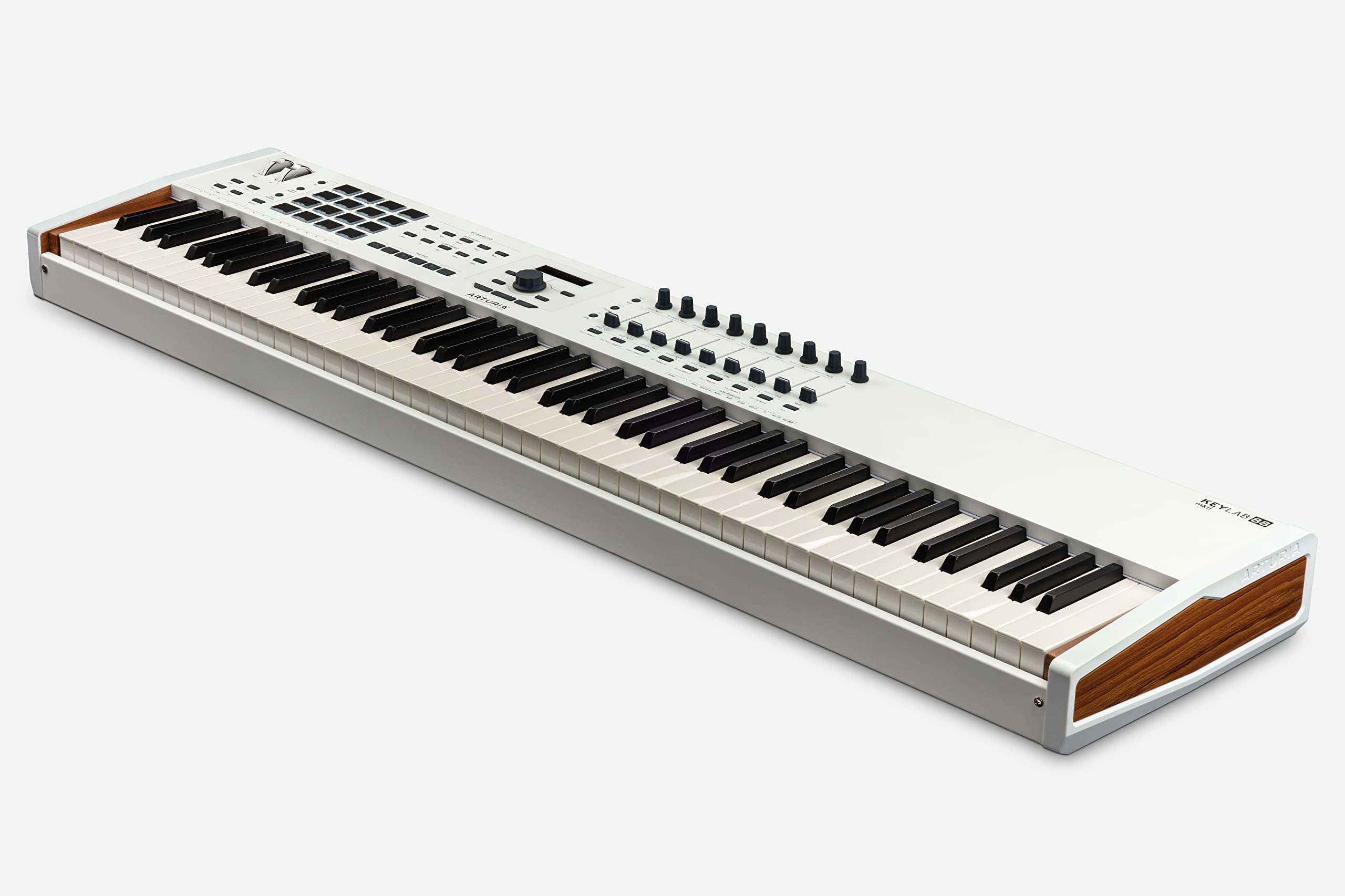 Arturia KeyLab 88 MkII 88 Key Weighted USB MIDI Keyboard Controller — Aftertouch, Velocity Sensitive, Hammer-Action, Piano Feel, With 16 Drum Pads, 9 Faders, 9 Knobs and Analog Lab V Software Included