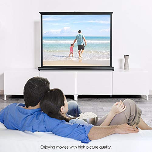 APAINI 50 inch 16:9 Portable Tabletop Projection Screen Matte White Foldable Table Projector Screen for Business Travel Cinema