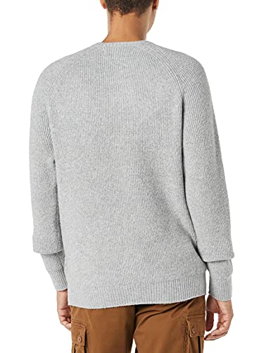 Amazon Essentials Men's Long-Sleeve Soft Touch Crewneck Sweater, Medium Grey Heather, Medium