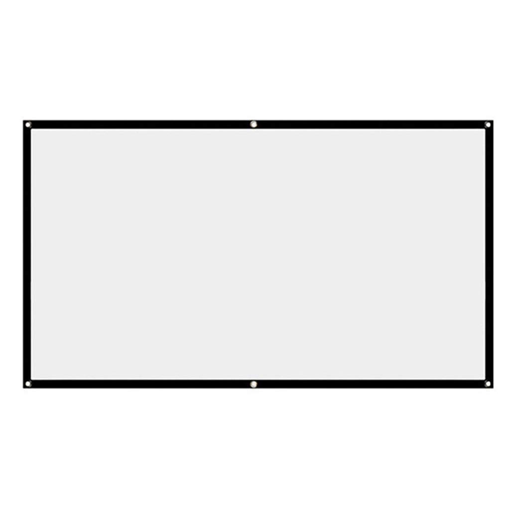 APAINI Projector Simple Curtain Folding Soft Projector Screen 84/100/120/150 Inch 3D Projection Movies Screen for Office Home Theater (Size : 100 inch)