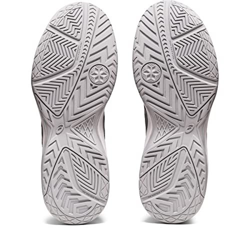 ASICS Women's Upcourt 5 Volleyball Shoes, 8, Black/Pure Silver