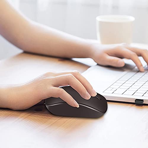 areclern Portable Wireless Mouse Ergonomic Rechargeable Silent with Receiver Mice Gaming Mouse Computer Accessories for Laptop PC White