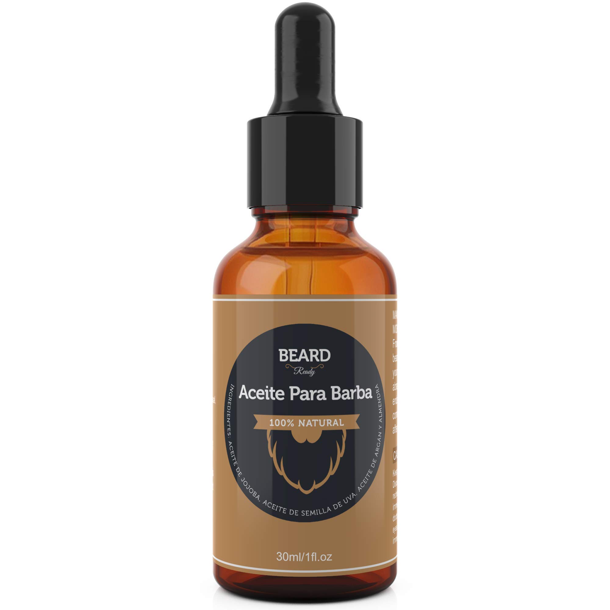 Aceite para Crecer La Barba - Crecimiento De Barba y Bigote Natural - Hidrata y Acondiciona
