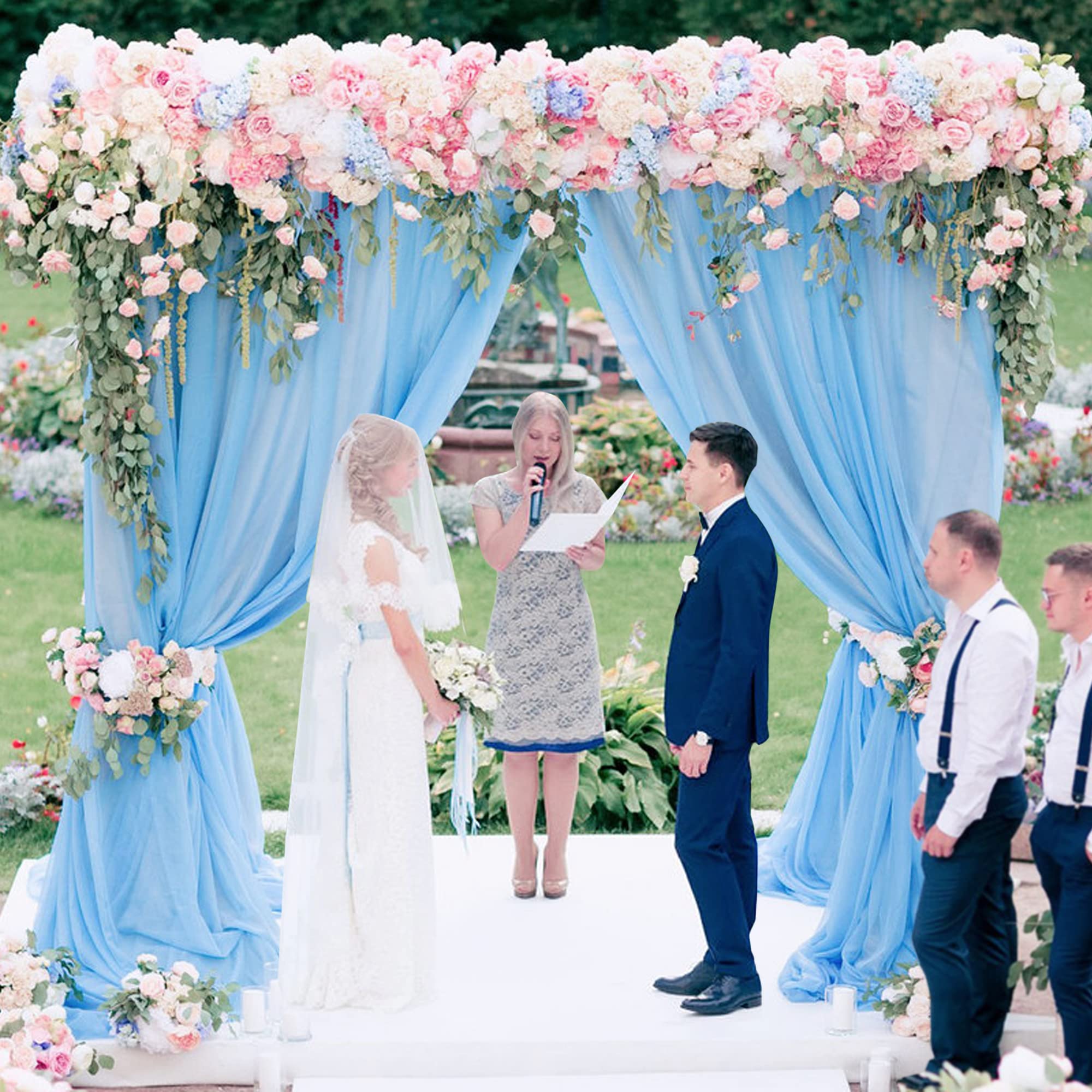 Backdrop Stand Heavy Duty 10x10 FT Pipe and Drape Backdrop Kit Black Portable Adjustable Square Metal Arch Stand Frame for Parties Wedding Photo Booth Background Decoration