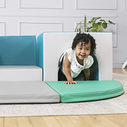 ECR4Kids SoftZone Triple Tunnel Maze, Toddler Playset, Contemporary, 9-Piece