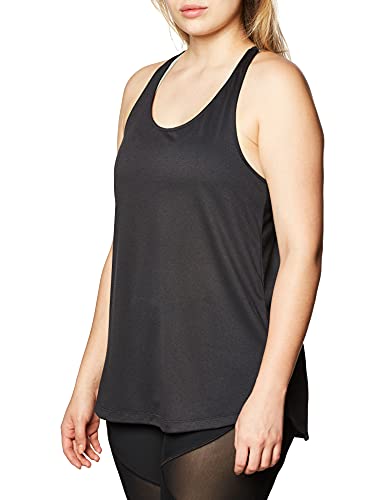 adidas womens Tunic Tank Top Black/White Medium