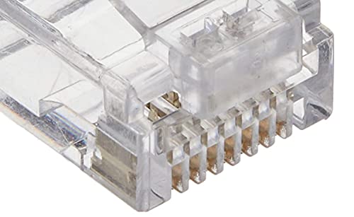 StarTech.com Cat 6 RJ45 Modular Plug for Solid Wire - 50 Pack (CRJ45C6SOL50),Clear