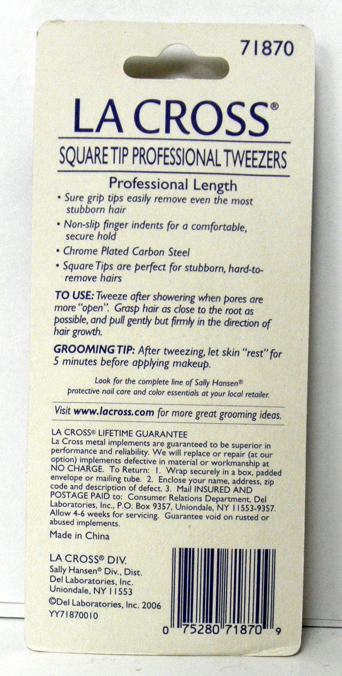 LA CROSS Professional Tweezers (Square tip)