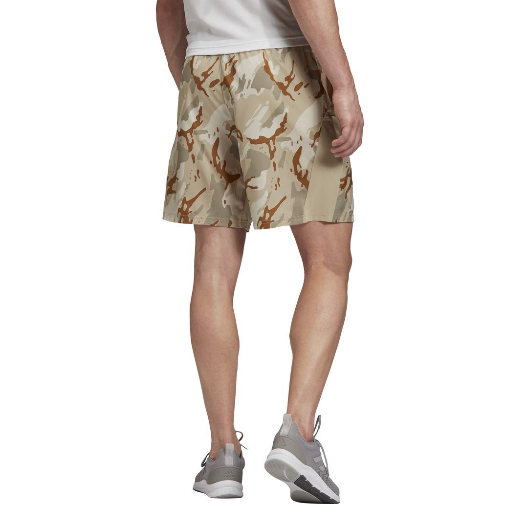 adidas mens Designed 2 Move Primeblue All Over Print Shorts Dove Grey/Grey /Black Large