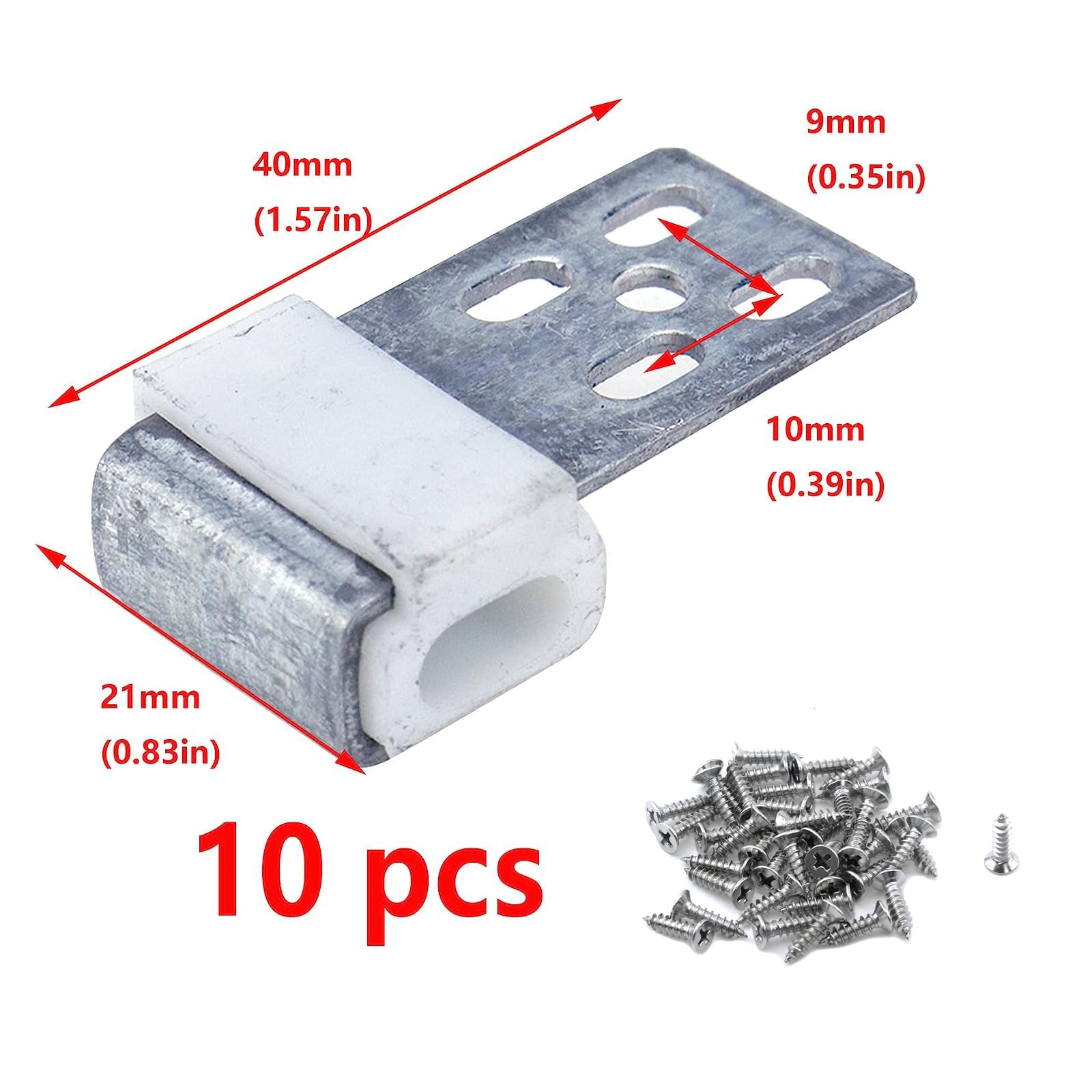 Antrader Couch Spring Repair Kit, 10Pcs Iron Upholstery Furniture Spring Clips for Sofa,Chair,Couch,Bed Spring Clips Repair Parts with Screws