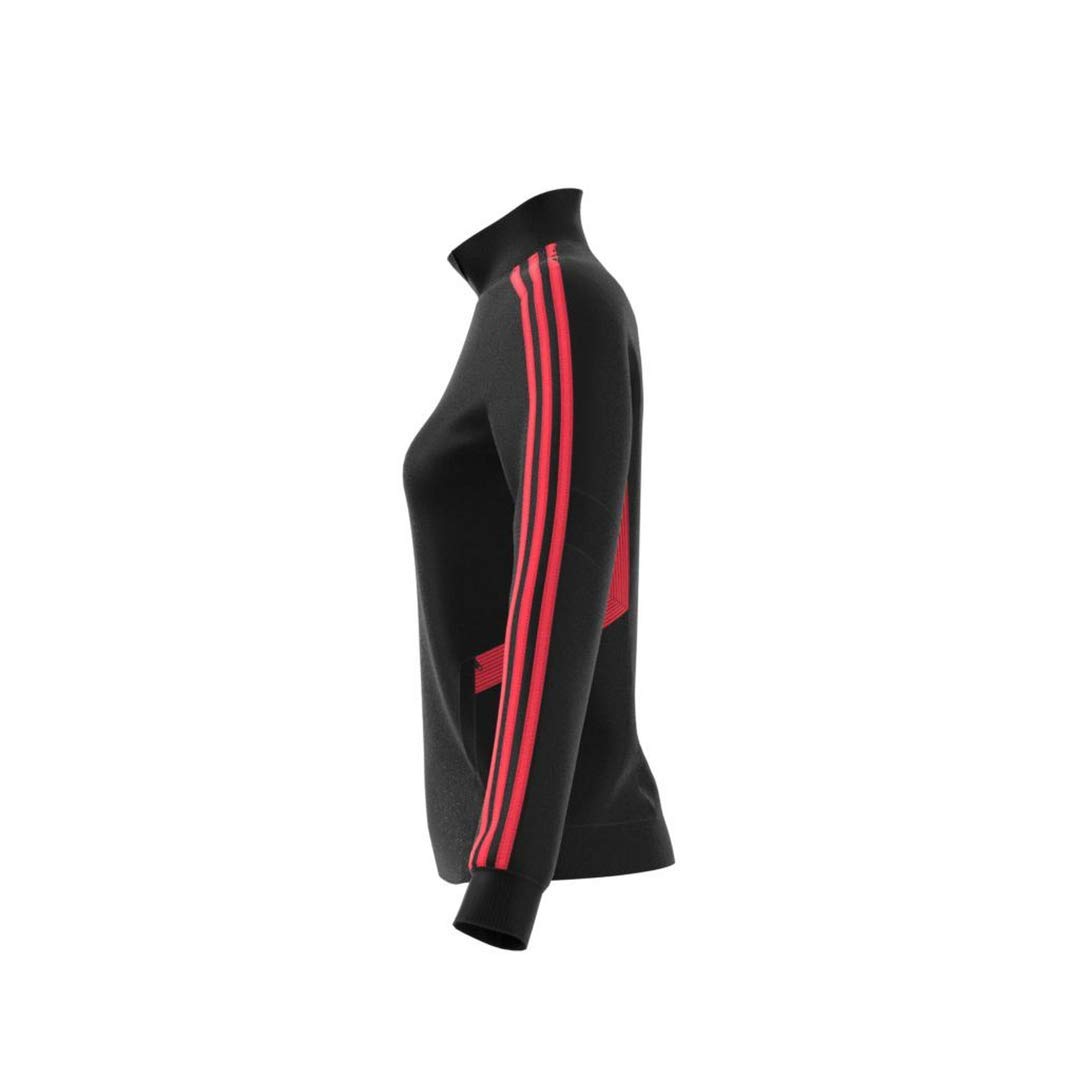 adidas womens Tiro Track Jacket Black /Pink XX-Small